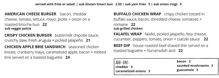 Menu – 1516 Pub and Grill